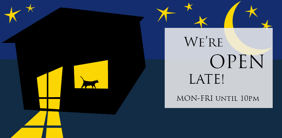 We're OPEN LATE every week day! - Pismo Beach Veterinary Clinic